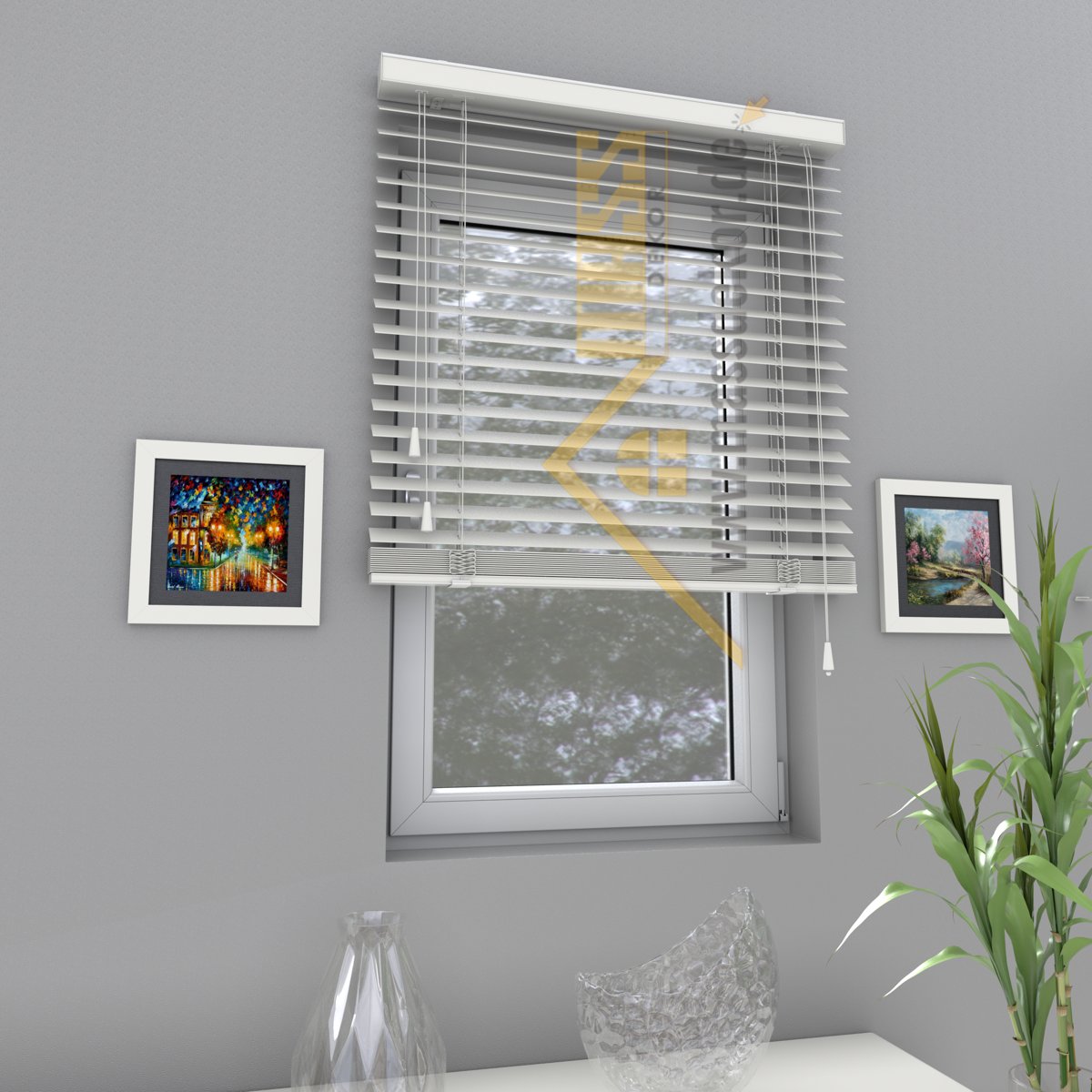 Custom wooden blinds – 50 mm slats, made to measure for windows and ...